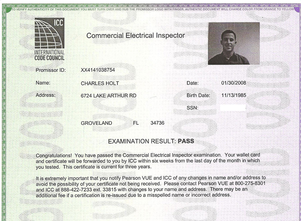 Certified Electrician Certificate Electricals Safety Certificate At